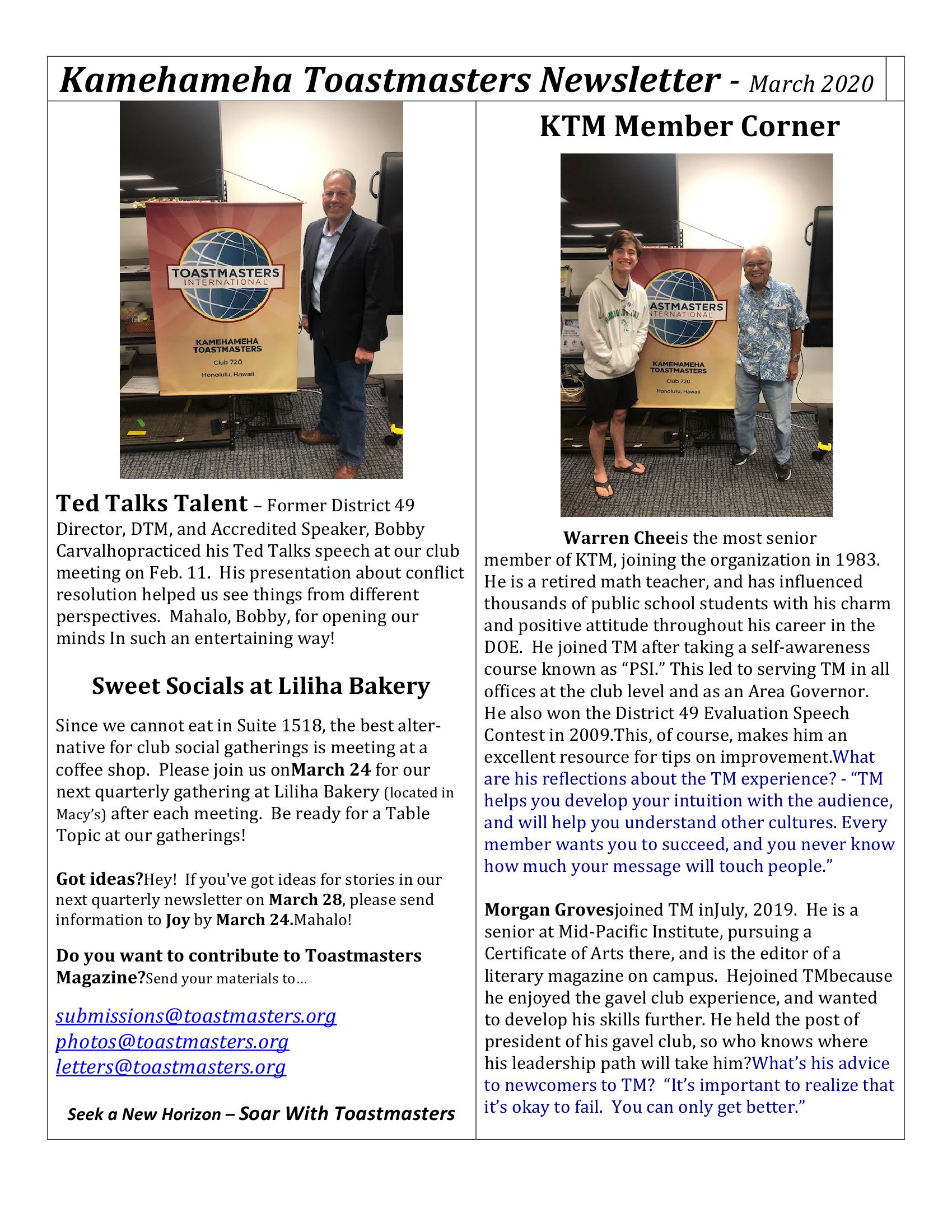 Kamehameha Toastmasters